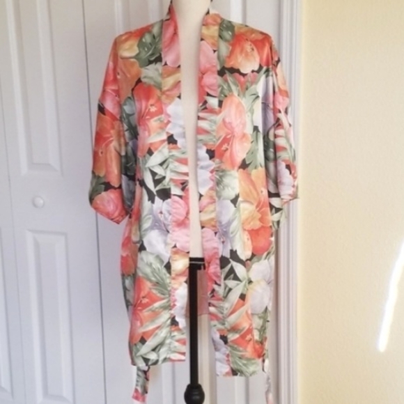 Val Mode | Intimates & Sleepwear | Val Mode Satin Kimono Night Robe ...